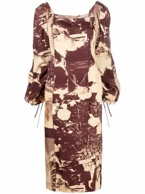 REJINA PYO Scene-print Dress - Neutrals