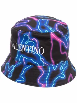 Valentino Garavani Printed Bucket Hat - Black