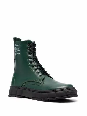 VIRON Logo-print Ankle Boots - Green