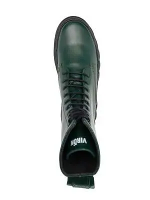 VIRON Logo-print Ankle Boots - Green