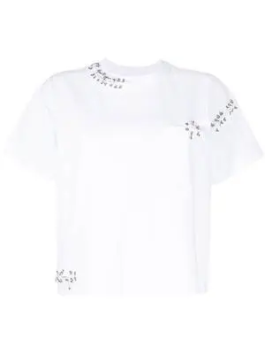 Sacai Piercing Crew-neck Cotton T-shirt
