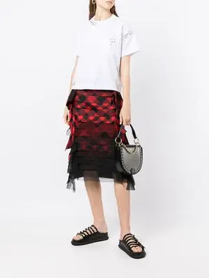 Sacai Piercing Crew-neck Cotton T-shirt