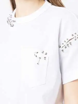 Sacai Piercing Crew-neck Cotton T-shirt
