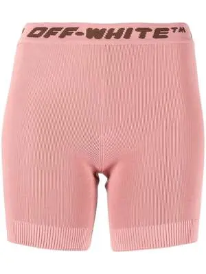 Off-White Logo Waistband Mini Shorts