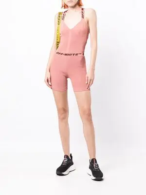Off-White Logo Waistband Mini Shorts