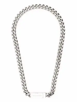 Dsquared2 Logo-plaque Chain Necklace - Silver