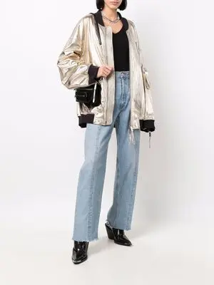 Dsquared2 Oversized Metallic Bomber Jacket