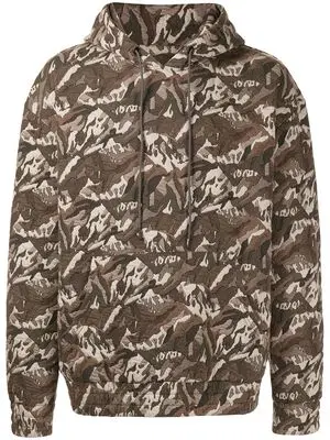 MOSTLY HEARD RARELY SEEN Camouflage Jacquard Stretch-cotton Hoodie - Green
