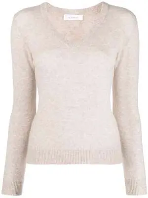 LISKA V-neck Long Sleeve Sweater