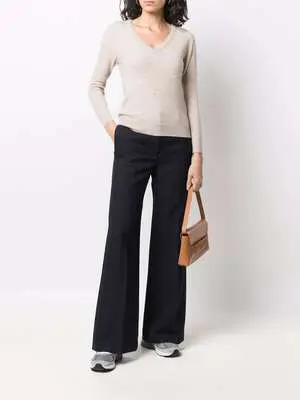 LISKA V-neck Long Sleeve Sweater