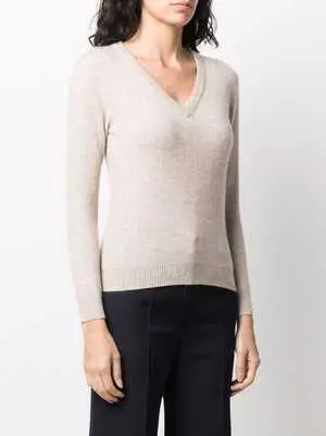 LISKA V-neck Long Sleeve Sweater