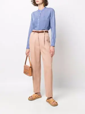 FORTE_FORTE Ribbed Tailored Trousers - Neutrals
