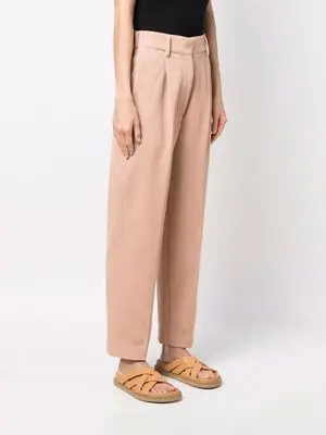 FORTE_FORTE Ribbed Tailored Trousers - Neutrals