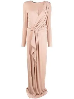 Alberta Ferretti Cut-out Floor-length Gown - Pink