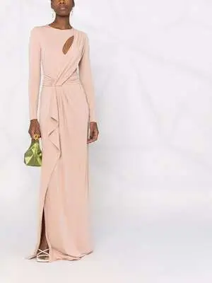 Alberta Ferretti Cut-out Floor-length Gown