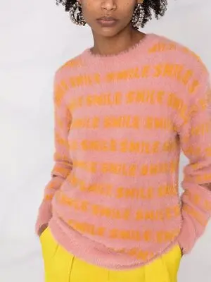 Stella McCartney Fluffy Words Long-sleeved Jumper