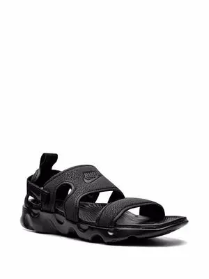 Nike Sandals With Embossed Logo And Chunky Sole - Black