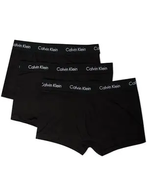 Calvin Klein Three-pack Low-rise Boxer Shorts - Black