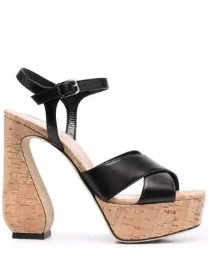 SERGIO ROSSI 90mm Sculptured-heel Platform Sandals
