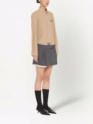 Miu Miu Prince-of-wales Check Mini Skirt