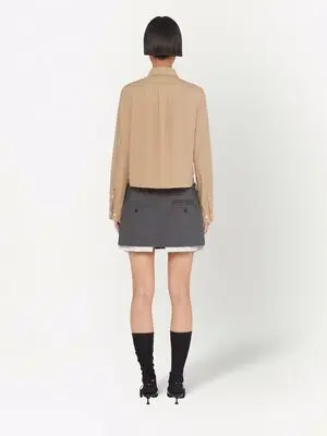 Miu Miu Prince-of-wales Check Mini Skirt