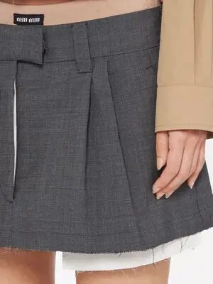 Miu Miu Prince-of-wales Check Mini Skirt