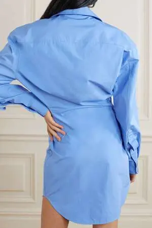Alexander Wang Cutout Cotton-poplin Mini Shirt Dress
