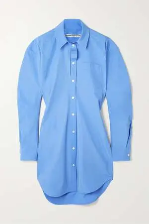 Alexander Wang Cutout Cotton-poplin Mini Shirt Dress