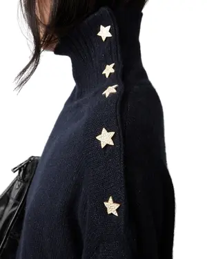 Zadig&Voltaire Star Button Sweater - Encre