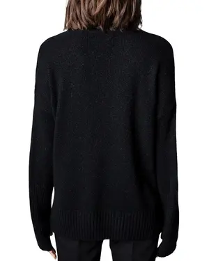 Zadig&Voltaire Star Button Cashmere-blend Sweater - Noir
