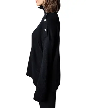 Zadig&Voltaire Star Button Cashmere-blend Sweater - Noir