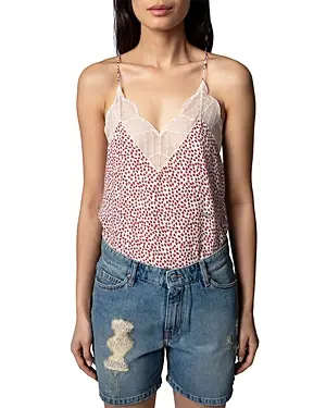 Zadig&Voltaire Christy Heart Print Camisole