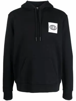 COUNTY OF MILAN Logo-patch Cotton Hoodie