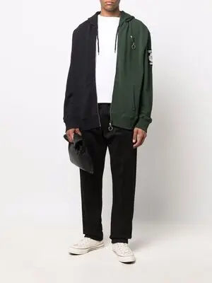 Raf Simons Color-block Zip-up Hoodie