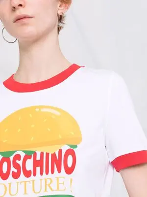 Moschino Burger-print T-shirt - White