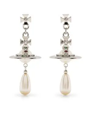 VIVIENNE WESTWOOD Pearl Drop Earrings - Silver