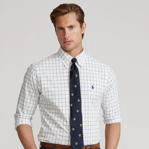 Ralph Lauren Classic Fit Gingham Stretch Poplin Shirt White/blue