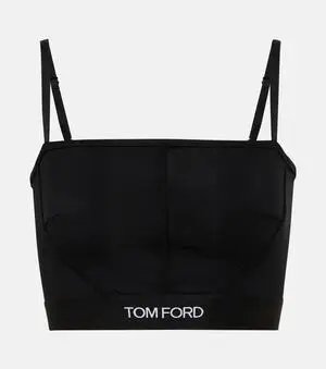 TOM FORD Logo Bralette - Black