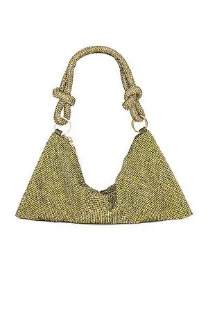 Cult Gaia Cult Gaia Hera Nano Shoulder Bag In Metallic Gold Fatigue