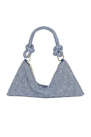Cult Gaia Cult Gaia Hera Nano Shoulder Bag In Metallic Gold Light Sapphire