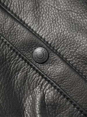 SCHOTT Ma-1 Pebble-grain Leather Bomber Jacket