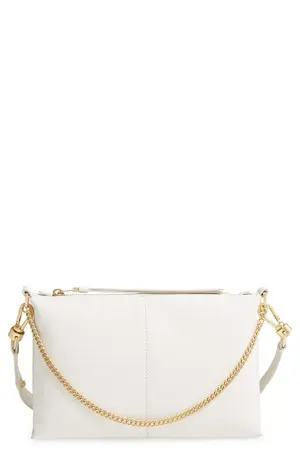 ALLSAINTS Eve Leather Crossbody Bag Roe White