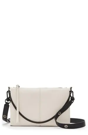 ALLSAINTS Eve Leather Crossbody Bag - Salt Lake White