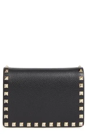 Valentino Garavani Rockstud Leather Wallet On Chain