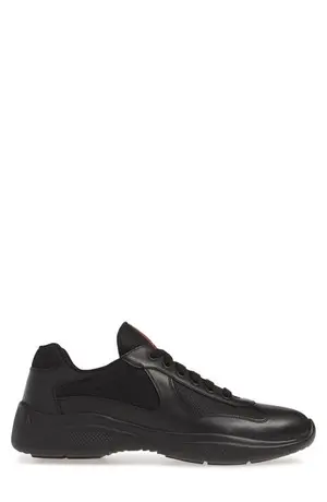 Prada America’s Cup Leather Sneakers - Nero Black