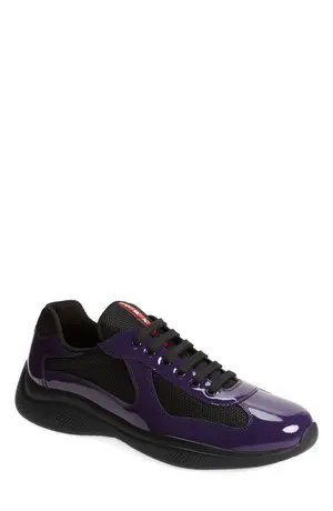 Prada Prada America’s Cup Leather Sneakers Viola/ Nero