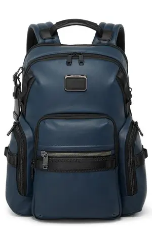 Tumi Alpha Bravo Navigation Backpack - Navy Coated Canvas