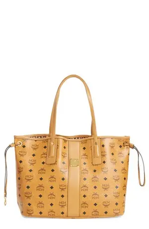 Mcm Medium Liz Reversible Shopper - Cognac Brown