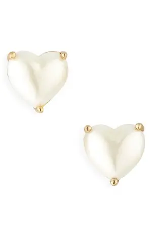 Kate Spade New York My Love Cubic Zirconia Heart Stud Earrings - Pearl