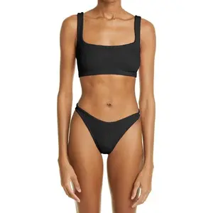 Hunza G Crinkle Two-piece Swimsuit - Black